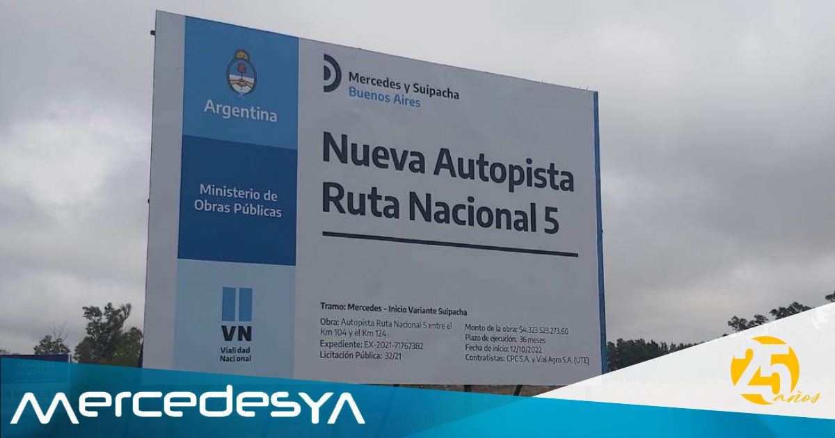 Comenzaron la señalización de la obra de la autovía Ruta Nacional 5 ...